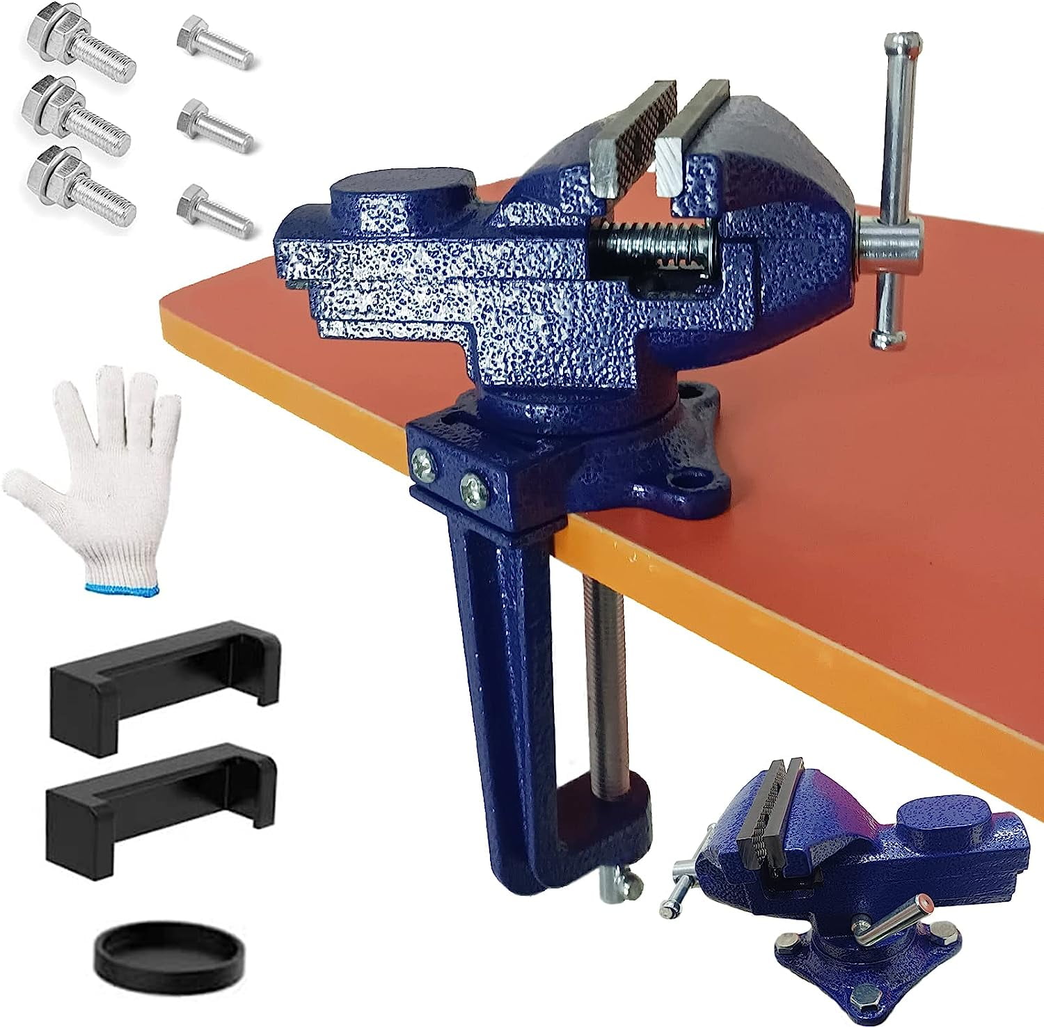 ANYWAY.GO 2-in-1 Dual-Purpose Combined Vise or Table Vise, With end ...