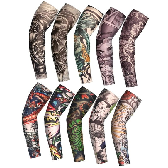 ANYWAY.GO 20 Pcs ' Arm Sleeves Long Fingerless Arm Cover Sun Temporary ...