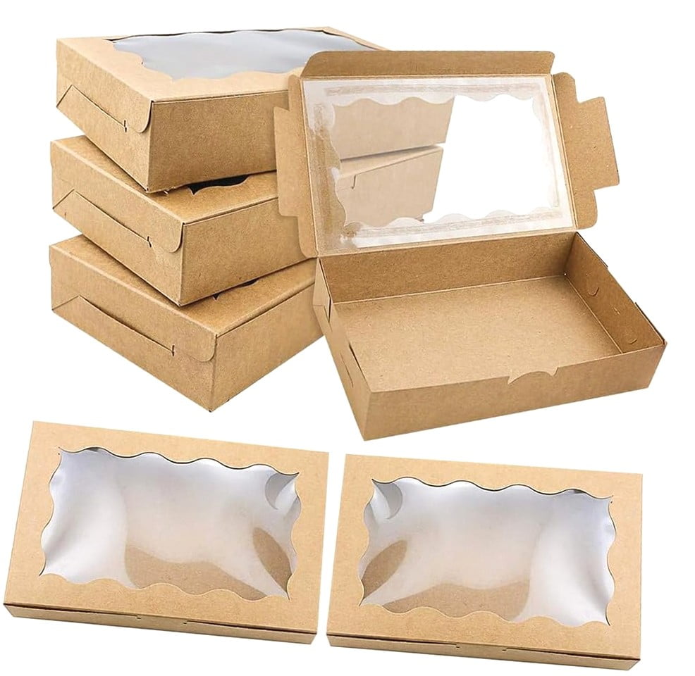 ANYWAY.GO 20 Pcs Paper Cookie Boxes Empty Bakery Cardboard Boxes Cake ...
