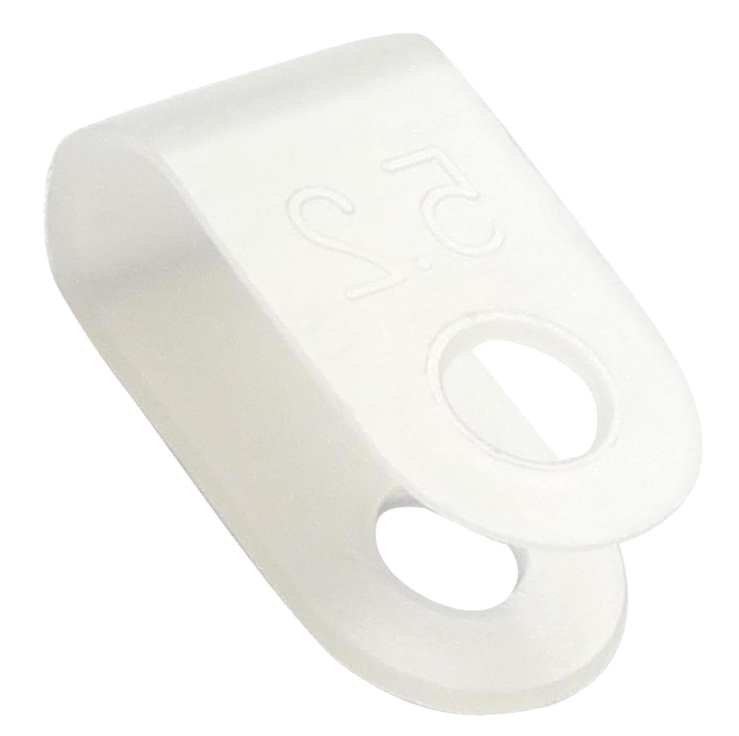 ANYWAY.GO 200 Pcs 3/16" White Nylon R-Type Cable Clamps, Plastic Wire ...