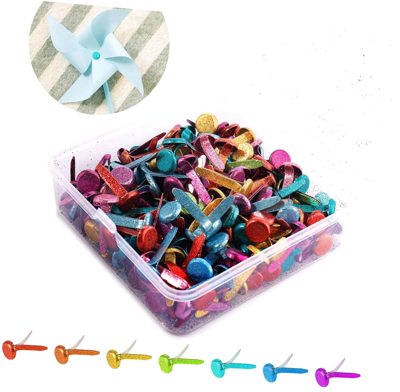 ANYWAY.GO 200 Pcs Brads for Paper Fasteners Crafts Brads Fasteners for ...