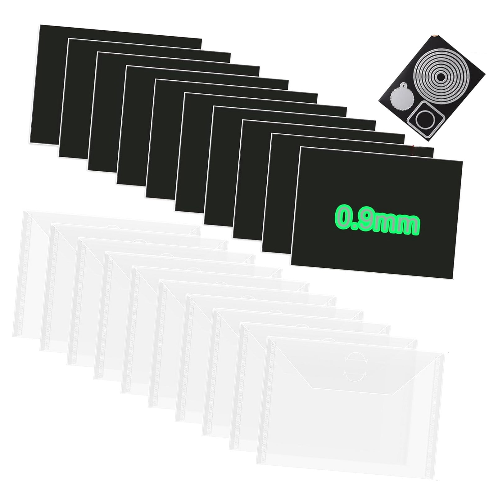 ANYWAY.GO 20PCS Storage Pockets and ,0.9mm Thickness for Storage ...