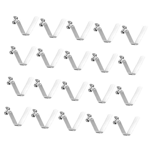 ANYWAY.GO 20pcs Single Button Kayak Paddle Clip 47mm 5.8mm 65Mn Steel -Shaped Hollow Lift ...