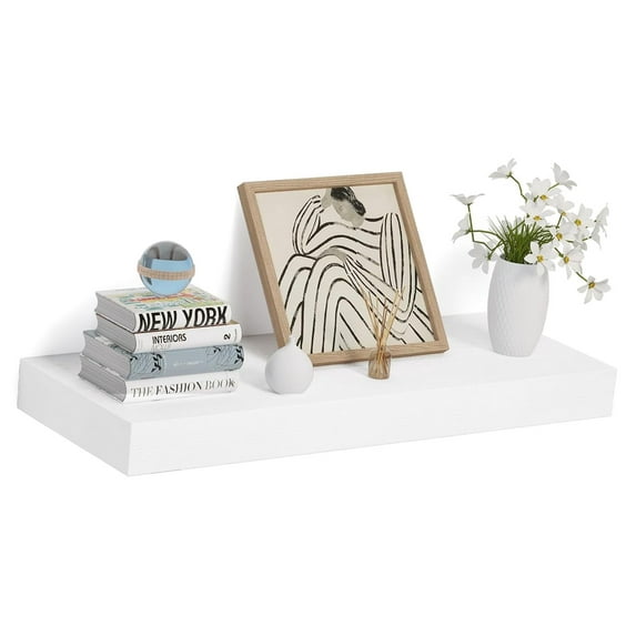 ANYWAY.GO 24 12 Inch Deep Wall Mounted with Brackets,Storage Hanging ...