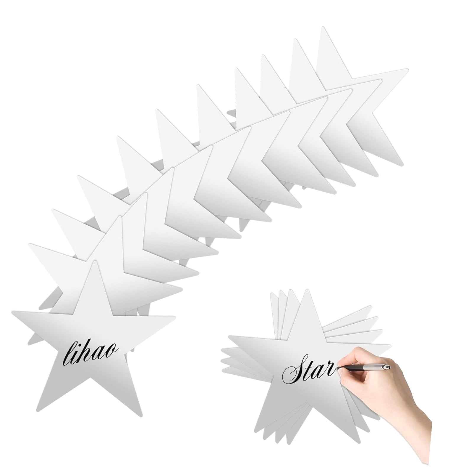 ANYWAY.GO 24 Pcs 11 Inch Large Stars Cutouts Double Printed Paper Star ...