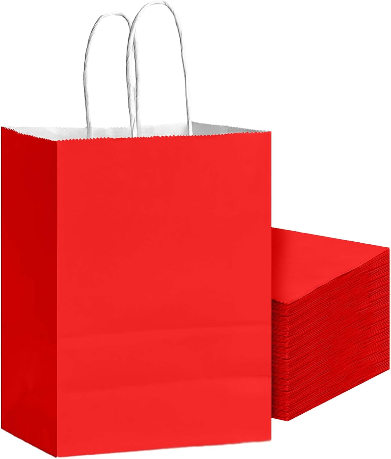 ANYWAY.GO 24Pcs Paper Bag with Handles Bulk Red Paper Bags Multiple ...