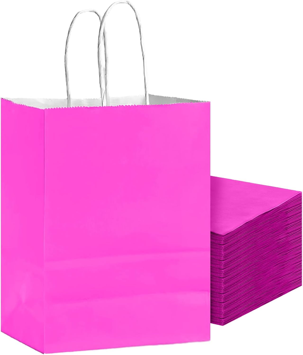 ANYWAY.GO 24Pcs Paper Bag with Handles Bulk Rosy Paper Bags Multiple ...