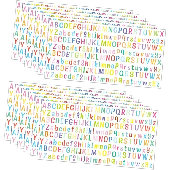 ANYWAY.GO 2500 PCS 12 Letter Stickers Small 1/2 Inch, Vinyl Letter ...