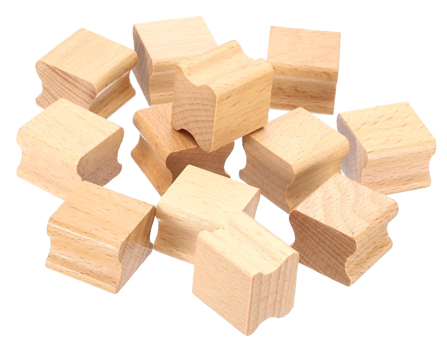 ANYWAY.GO 25x25mm Blank Wood Rubber Stamp Mounts, 24 Pack Wooden Rubber ...