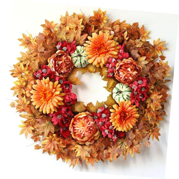 ANYWAY.GO 26" Fall Wreath for Door Large Artificial Maple Leaves Fake ...