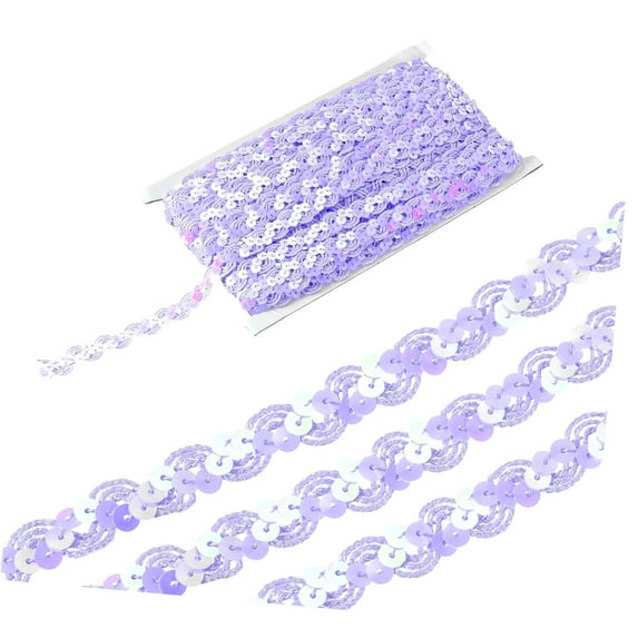 ANYWAY.GO 27 Yard Sequins Lace 0.6 Inch Sequin Braid Strip Paillette ...