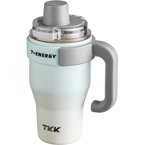 ANYWAY.GO 27 oz Tumbler with Handle and Straw, Ceramic Insulated 100% ...