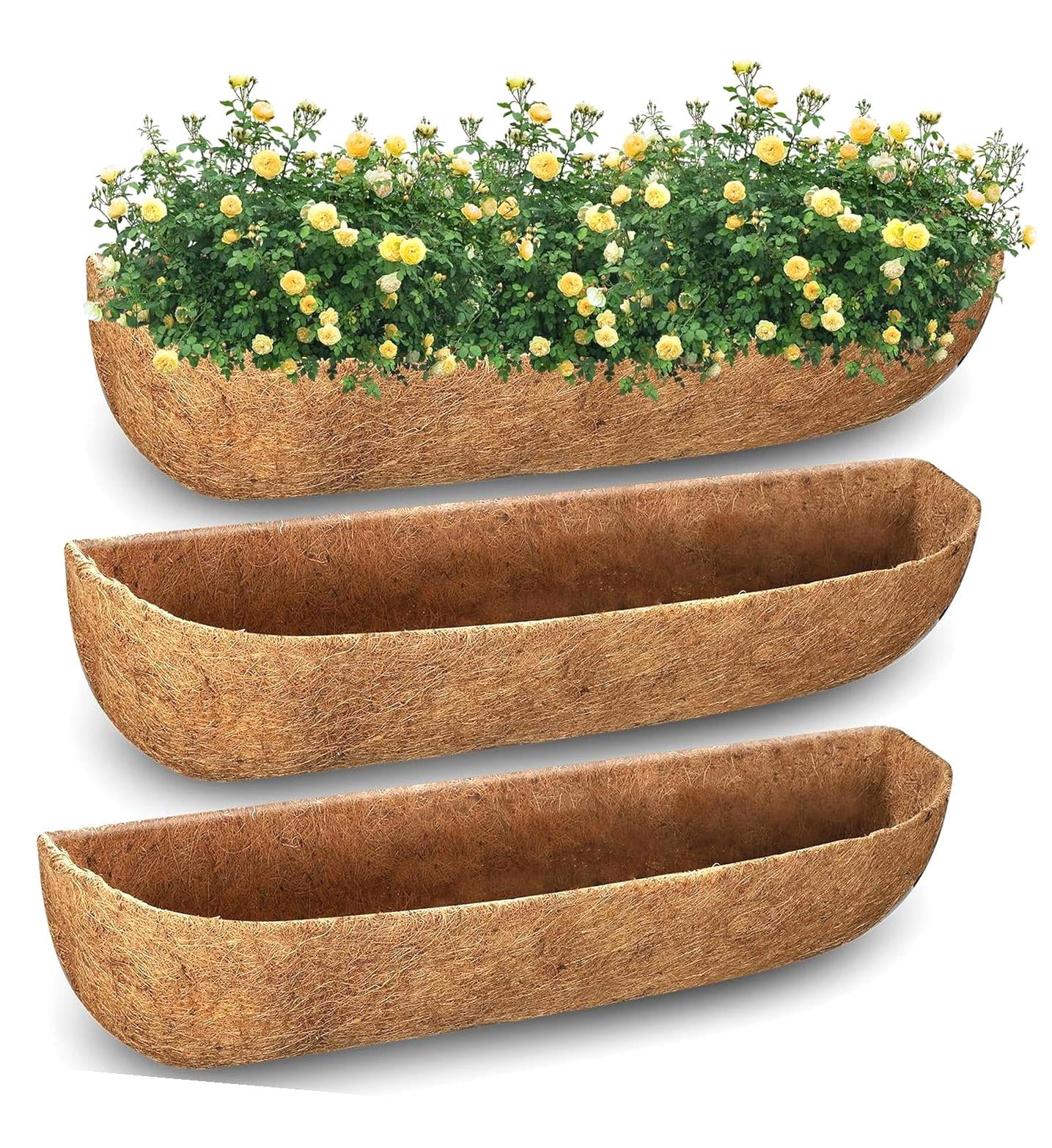 ANYWAY.GO 3 Pack 36 Inch Liners for Window Boxes – Natural Coconut ...