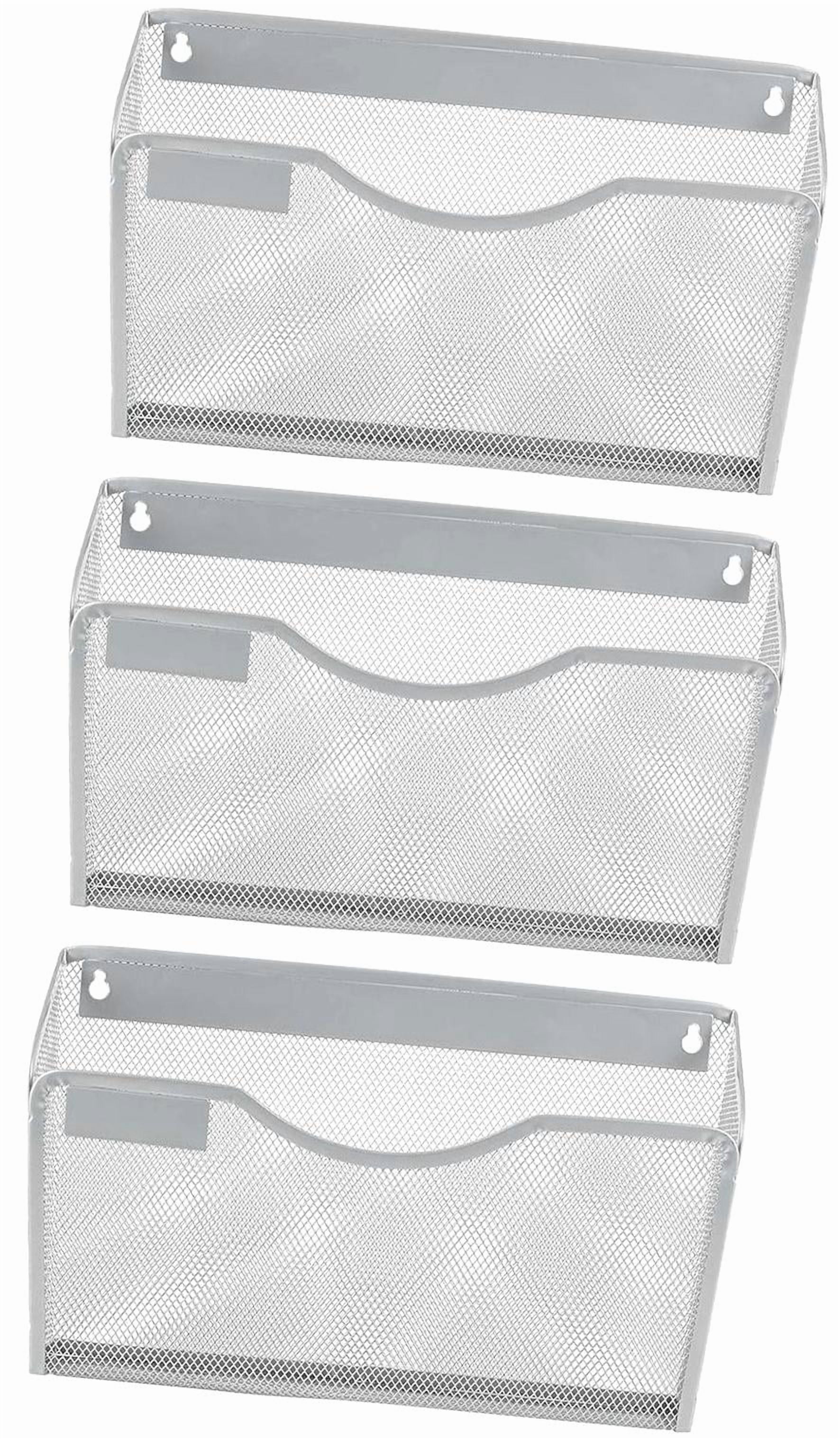 ANYWAY.GO 3 Pack Wall File Holder with Label Panel, Single Mesh Hanging ...