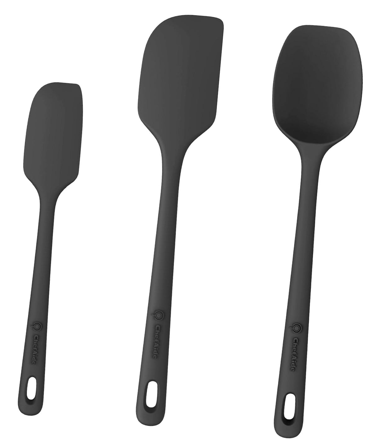 ANYWAY.GO 3-Piece , Rubber Utensils, Enhanced Handle with Ergonomic ...