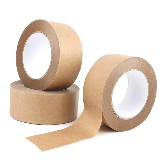 ANYWAY.GO 3 Rolls Paper Packing Tape,2 Inch 54.7 Yards,Eco Friendly ...