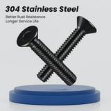 ANYWAY.GO 30Pcs 1/4-20 x 3/4 Inch Flat Socket Screws, 304 Steel ...