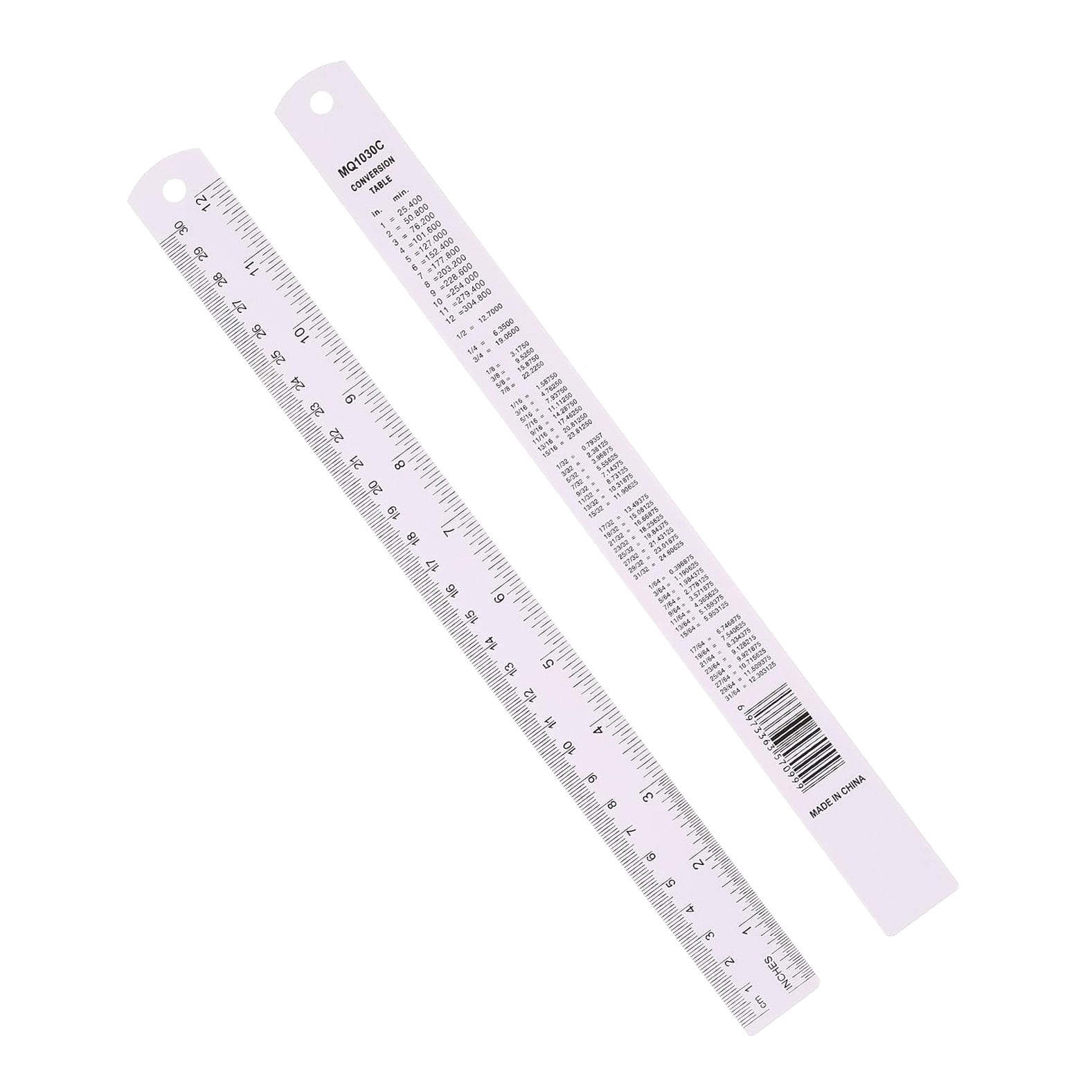 ANYWAY.GO 30cm/12 Metal Ruler, 2 Pack Aluminum Alloy Rulers with ...