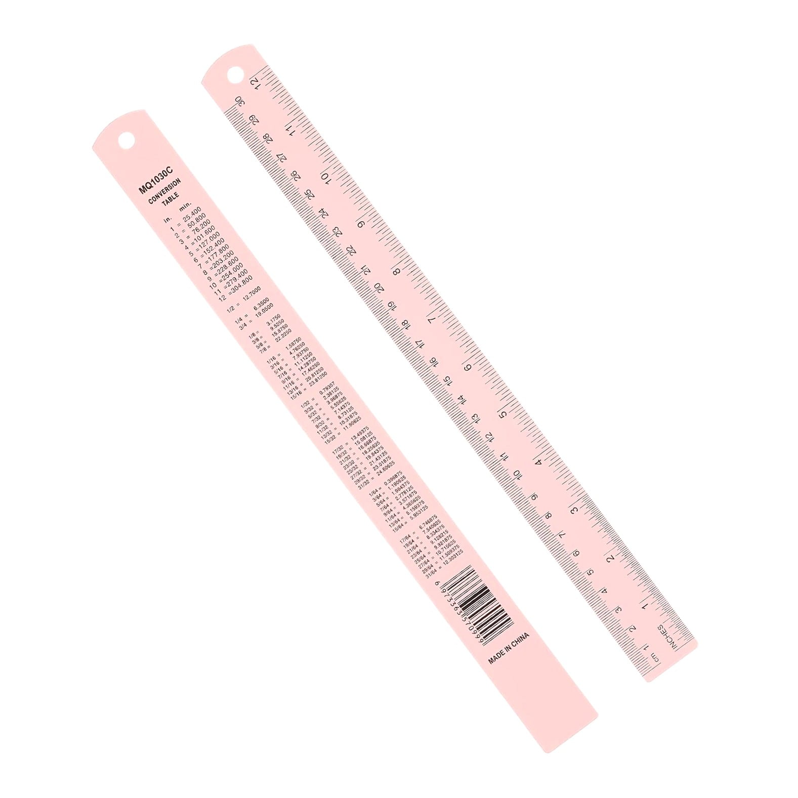 ANYWAY.GO 30cm/12 Metal Ruler, 2 Pack Aluminum Alloy Rulers with ...