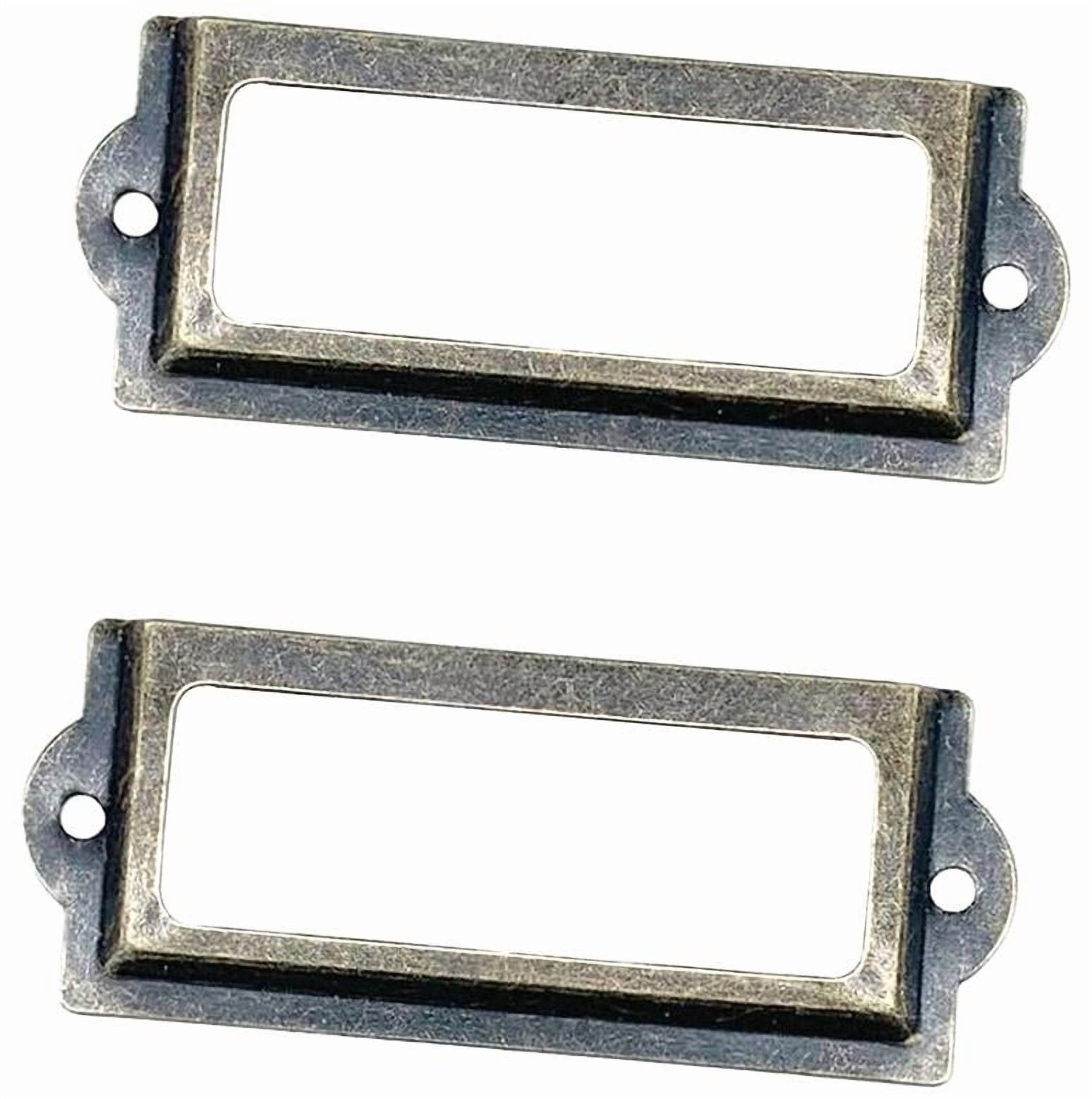 ANYWAY.GO 32pcs Metal Label Holders Office Library File Drawer Cabinet ...