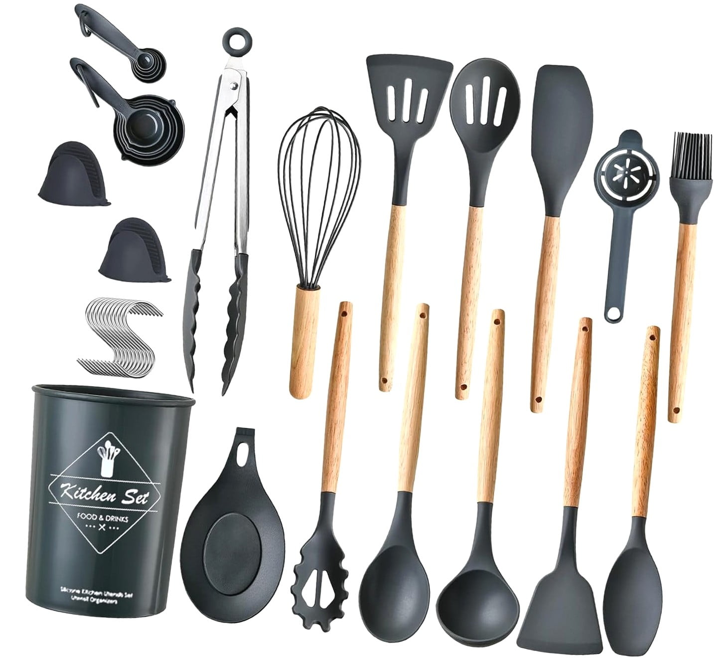 ANYWAY.GO 35Pcs Kitchen Cooking Utensils Set Baking Utensil Set Kitchen ...