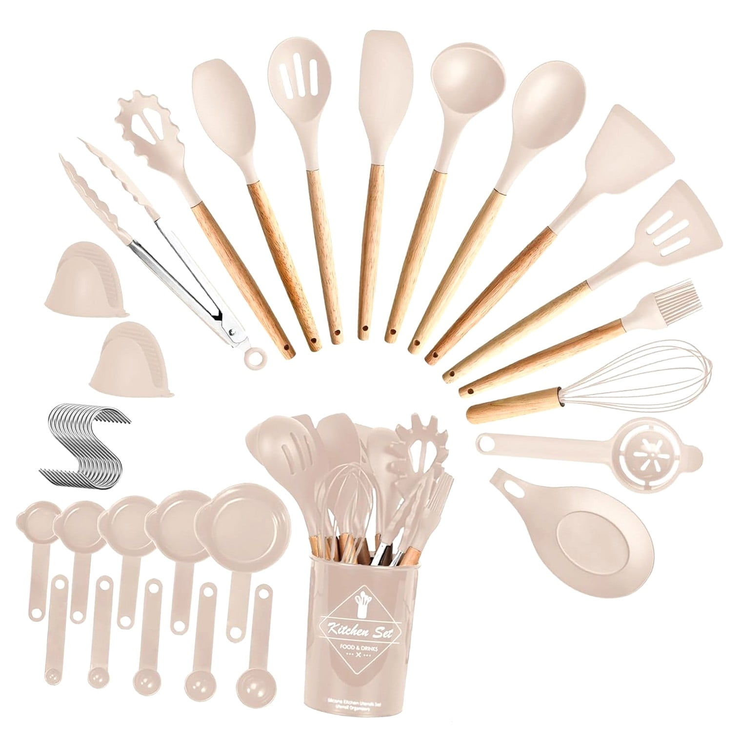 ANYWAY.GO 35Pcs Kitchen Cooking Utensils Set Baking Utensil Set Kitchen ...