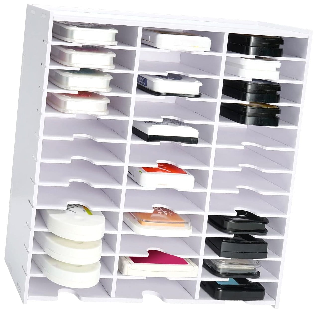 ANYWAY.GO 36 Grids Ink Pad , Wall-mountable Stamp Pad Organizer Holder ...
