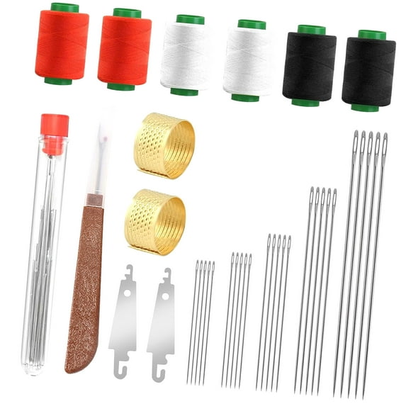 ANYWAY.GO 37Pcs Big Steel Sewing Needles Kit, Include Steel Needles, 1 ...
