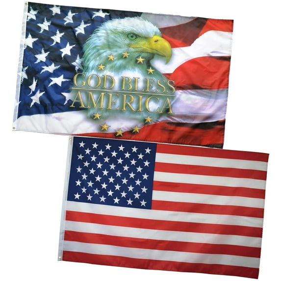 ANYWAY.GO 3x5, Fly Breeze 3x5 Foot God Bless America , Color and Fade ...