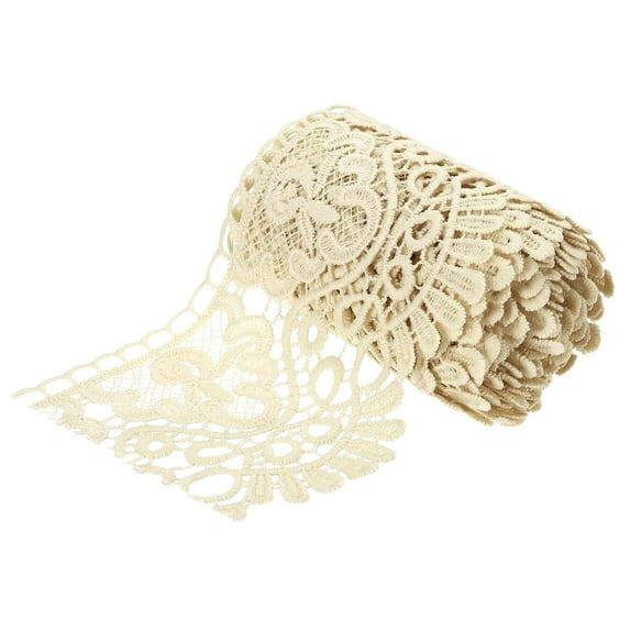 ANYWAY.GO 4 Inch 3 Yard Lace Floral Pattern Light Grey Lace for Sewing ...