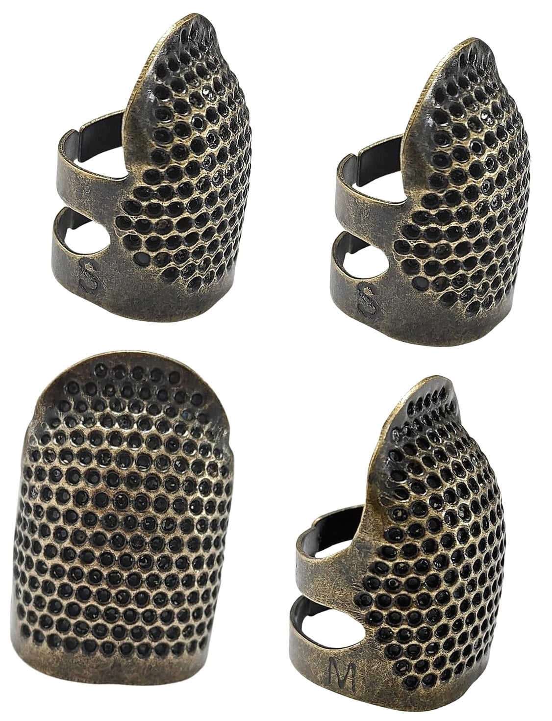 ANYWAY.GO 4 Pack (2 Sizes, /) Sewing Thimble Finger Protector, Finger ...