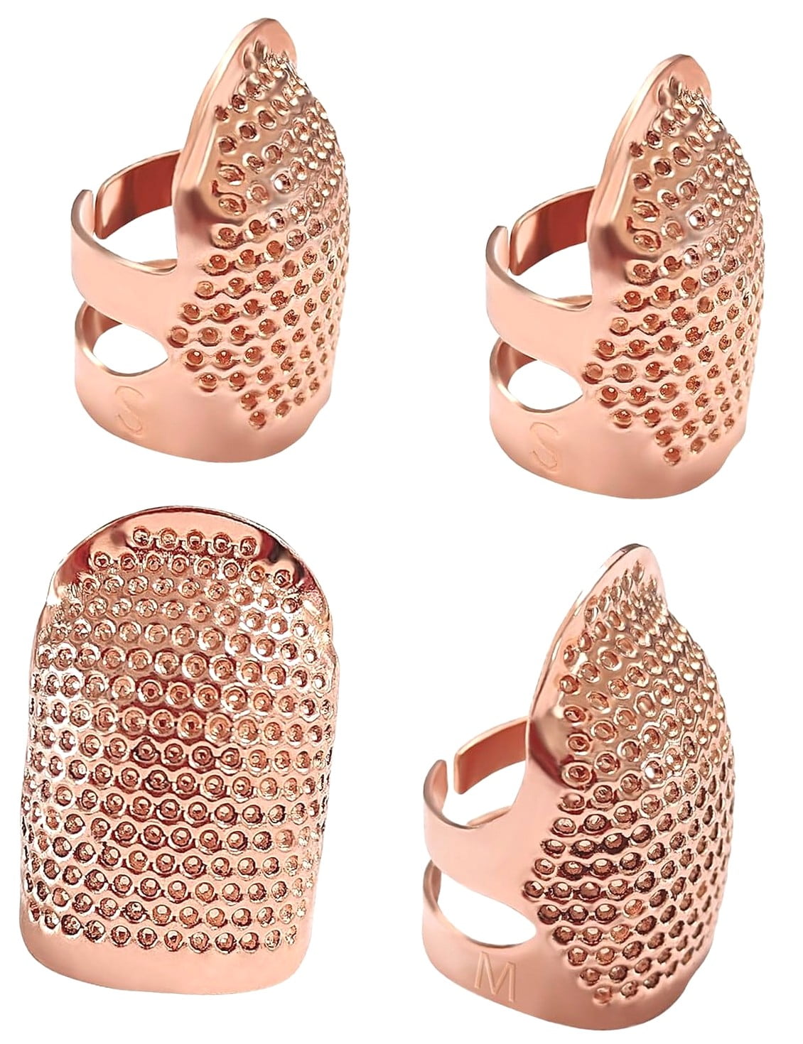 ANYWAY.GO 4 Pack (2 Sizes, /) Sewing Thimble Finger Protector, Finger ...