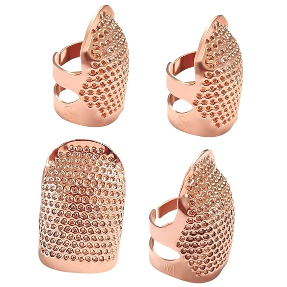 ANYWAY.GO 4 Pack (2 Sizes, /) Sewing Thimble Finger Protector, Finger ...