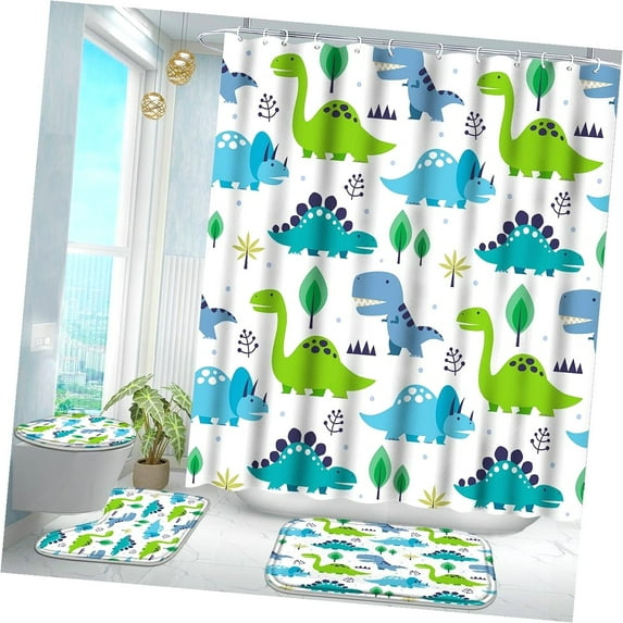 ANYWAY.GO 4 Piece Bathroom Shower Curtain Set, ' Style, Shower Curtain ...