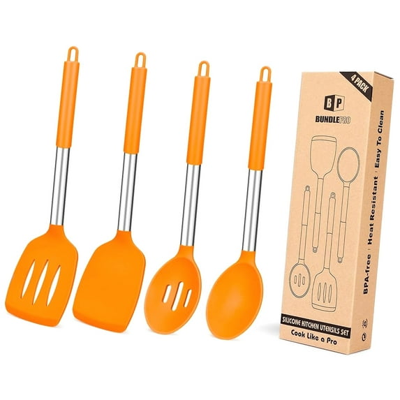 ANYWAY.GO 4-Piece Cooking Utensils Set, Non-Stick Large Spatulas ...