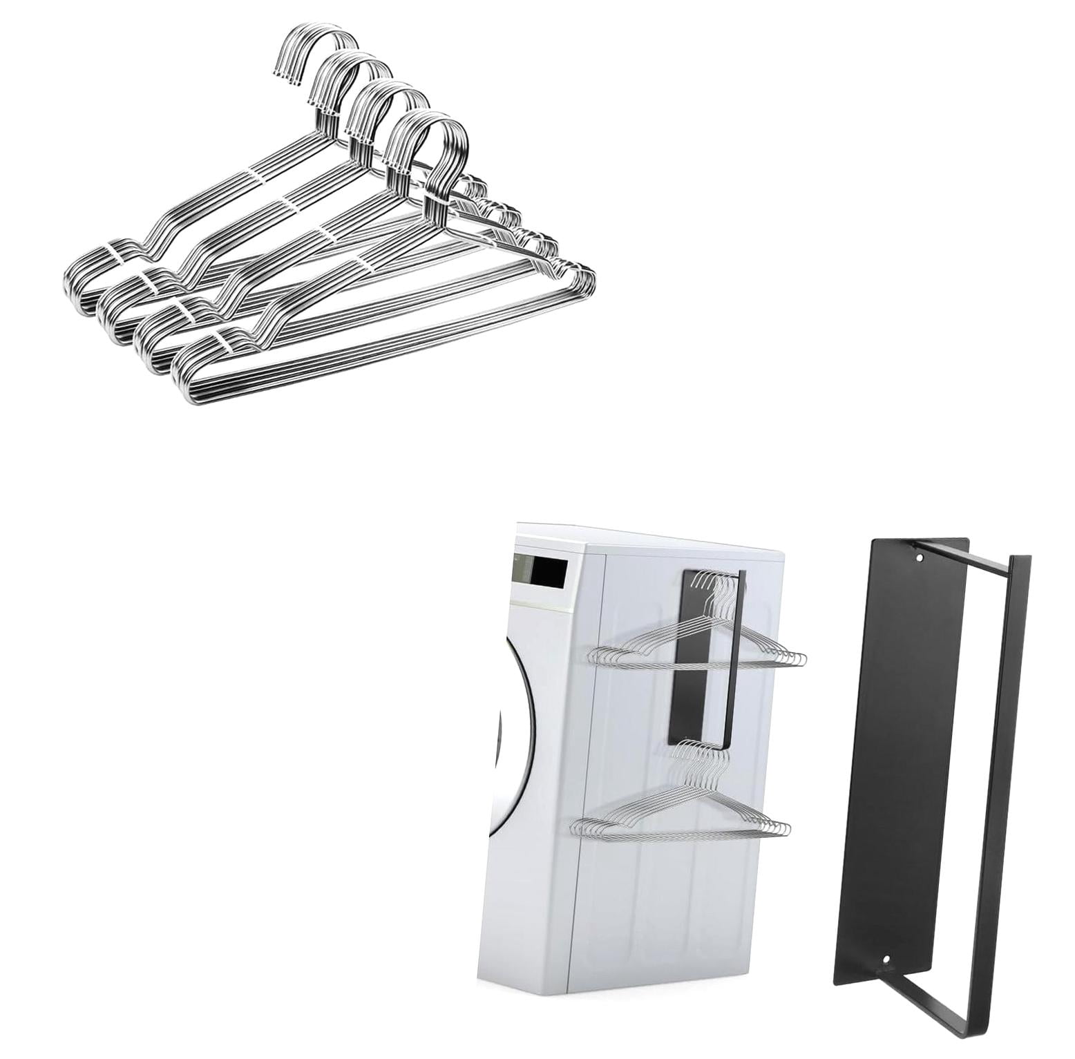 ANYWAY.GO 40 Pack Metal Clothes Heavy Duty Stainless Steel Coat Hangers ...