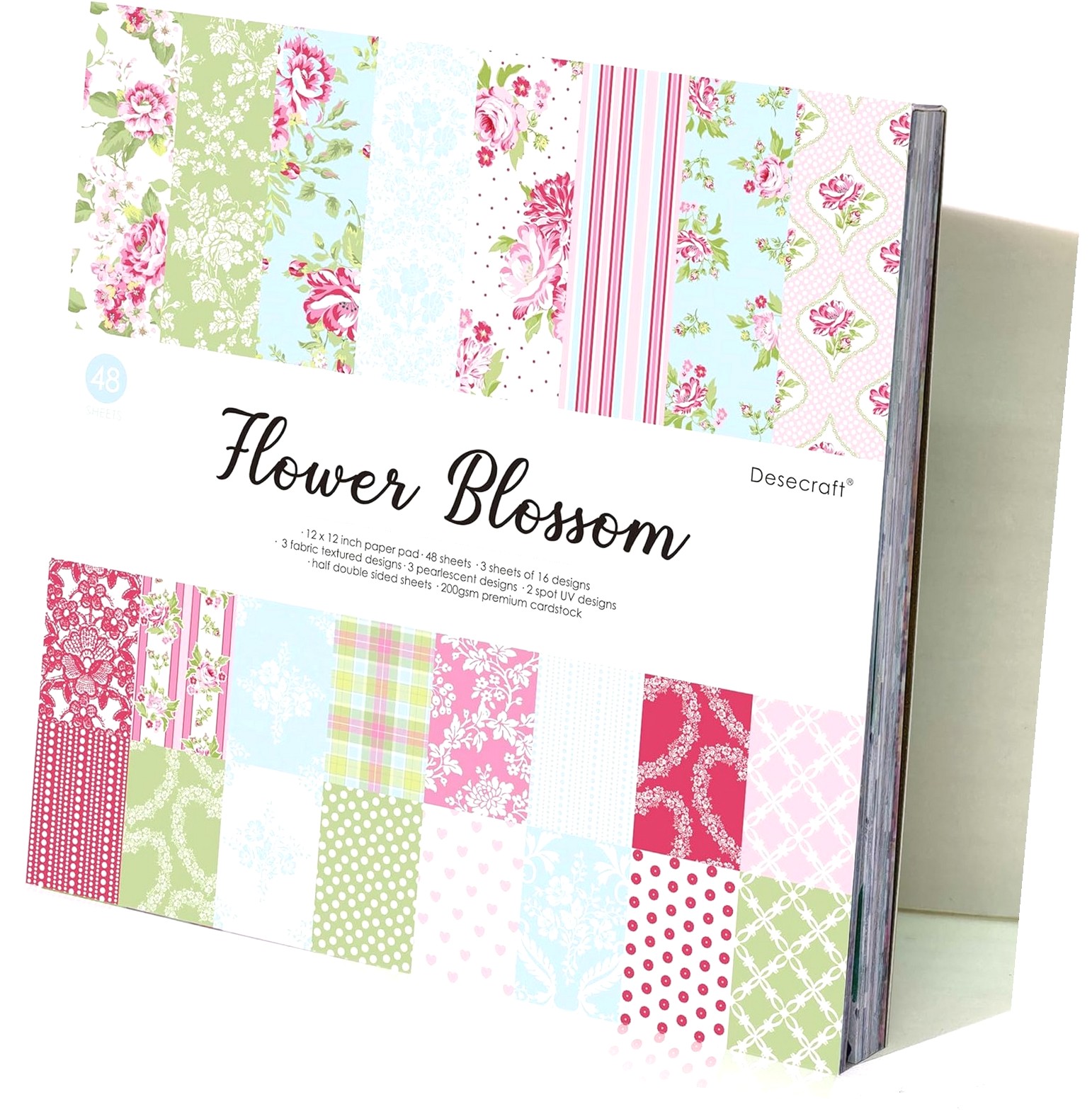 ANYWAY.GO 48 12x12 Scrapbooking Cardstock Paper Pack Blossom for Card ...
