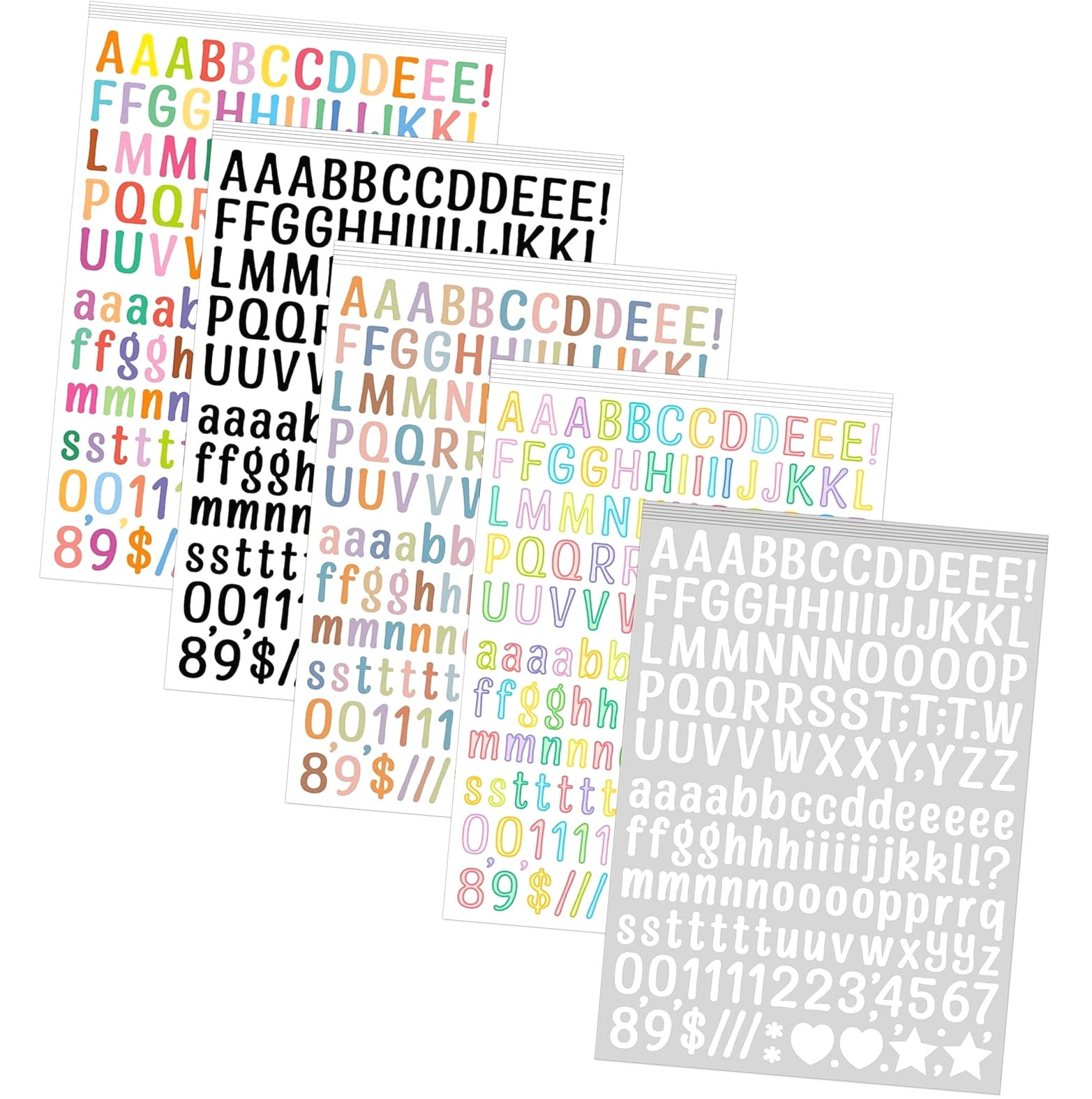 ANYWAY.GO 4800 PCS 30-Sheet 0.5 Inch Small Letter Stickers for Water ...