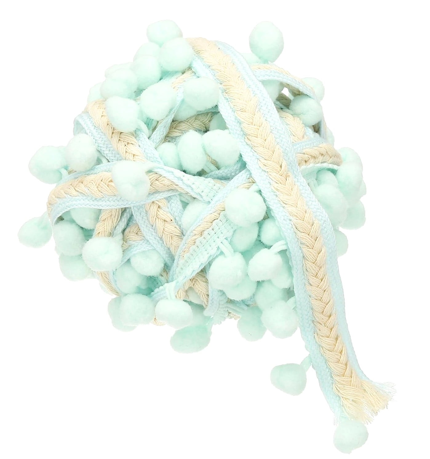 ANYWAY.GO 5.5Yards Embroidered Pompoms , Pom Poms Fringe Tassel Lace ...