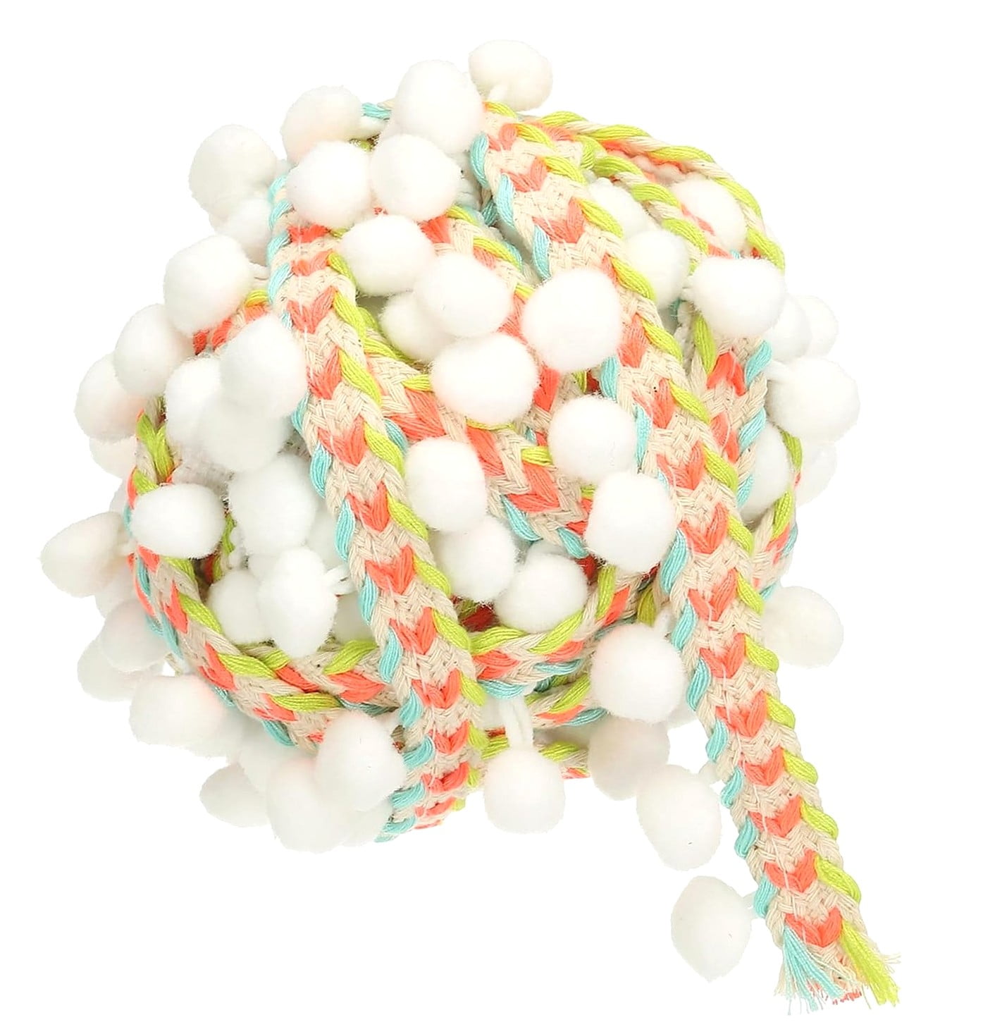 ANYWAY.GO 5.5Yards Embroidered Pompoms , Pom Poms Fringe Tassel Lace ...