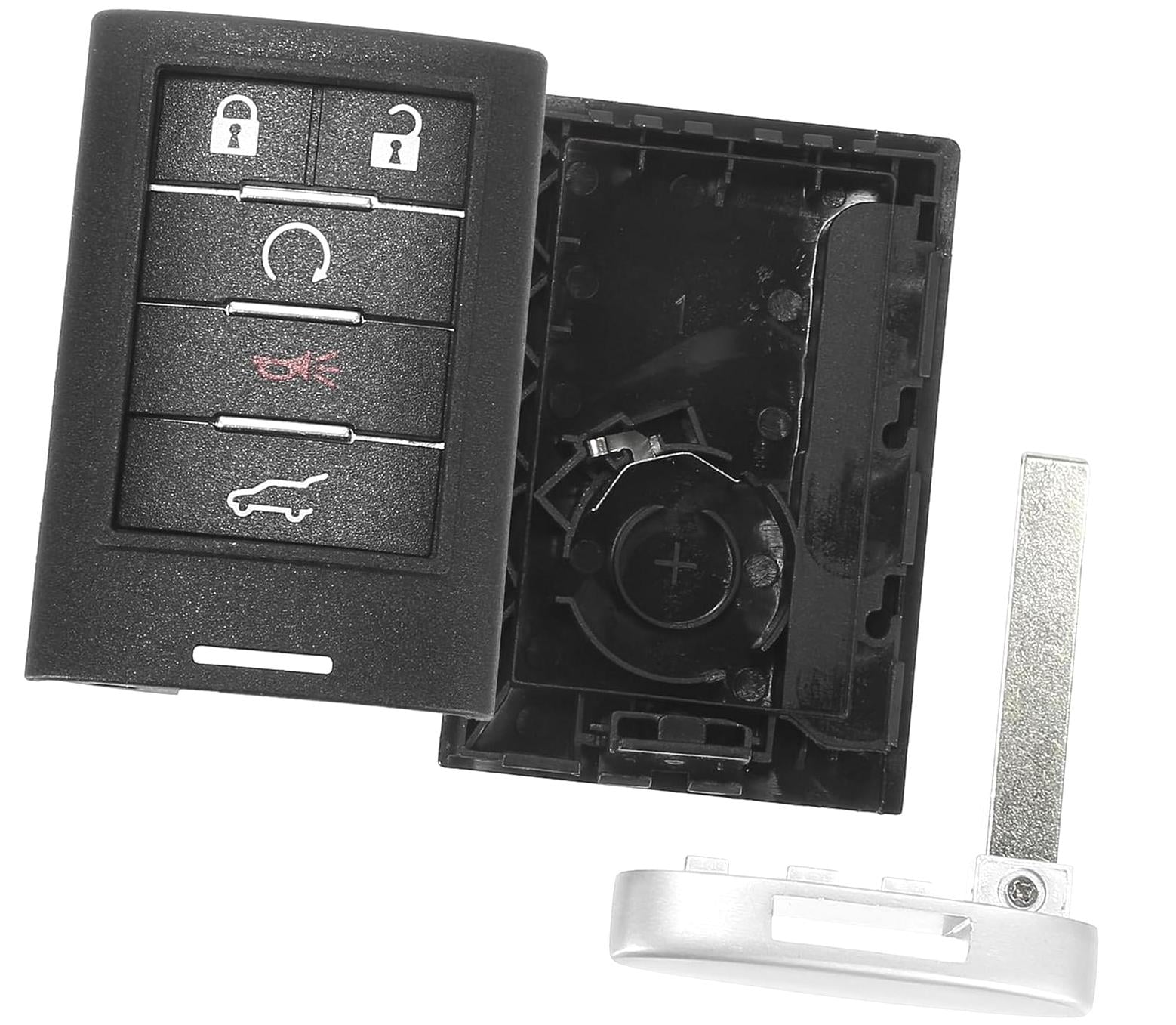 ANYWAY.GO 5-Button Key Fob Case for Keyless Entry Remote Key Shell ...