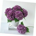 ANYWAY.GO 5 Pcs Dark Silk Hydrangea Dried Touch 20'' Faux Hydrangeas ...