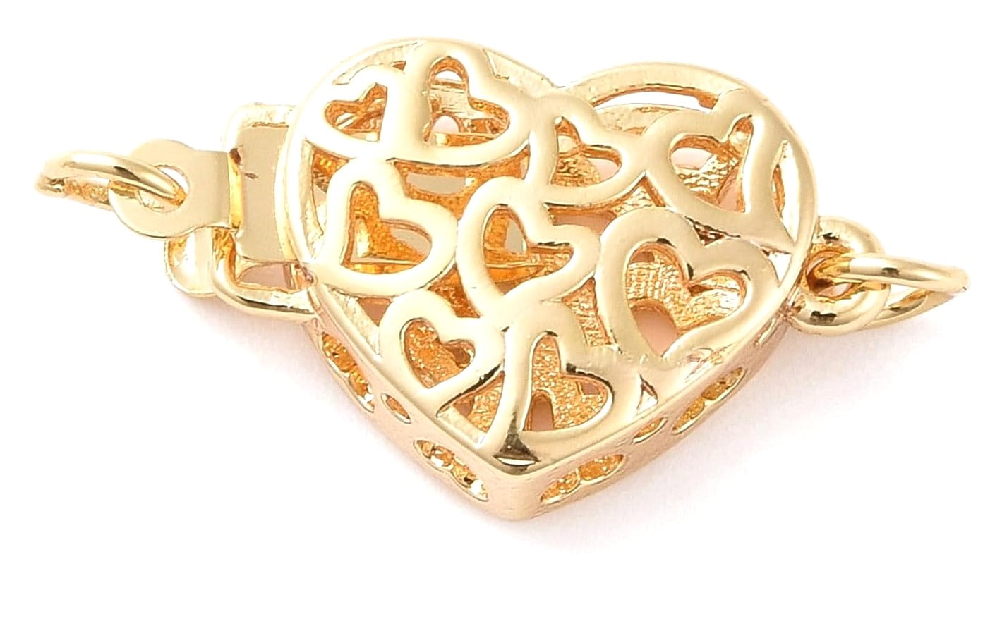 ANYWAY.GO 5 Pcs Hollow Heart Shaped Box Clasps Closure Connectors for ...