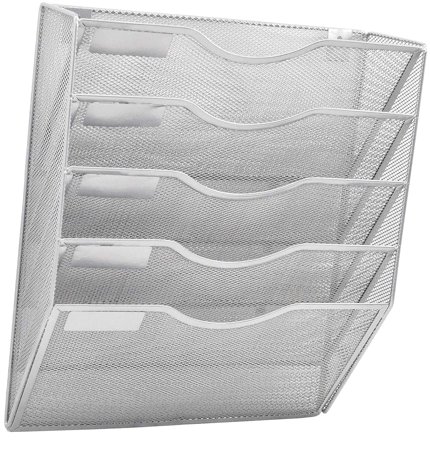 ANYWAY.GO 5 Pocket Mesh Hanging Wall File Organizer, Wall Mounted Mail ...