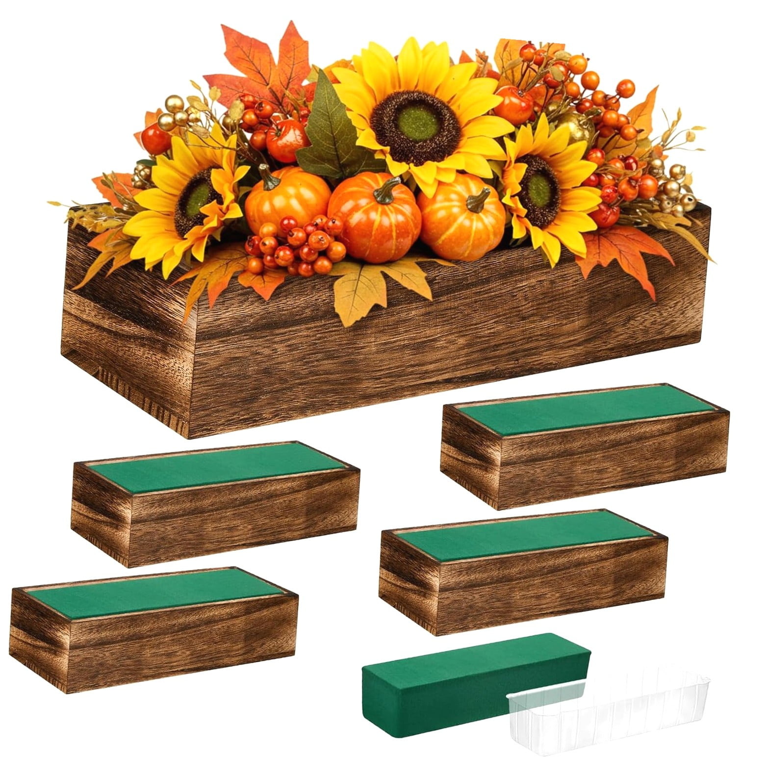 ANYWAY.GO 5 Set Wood Boxes for Centerpieces Rectangle Wooden Box with ...