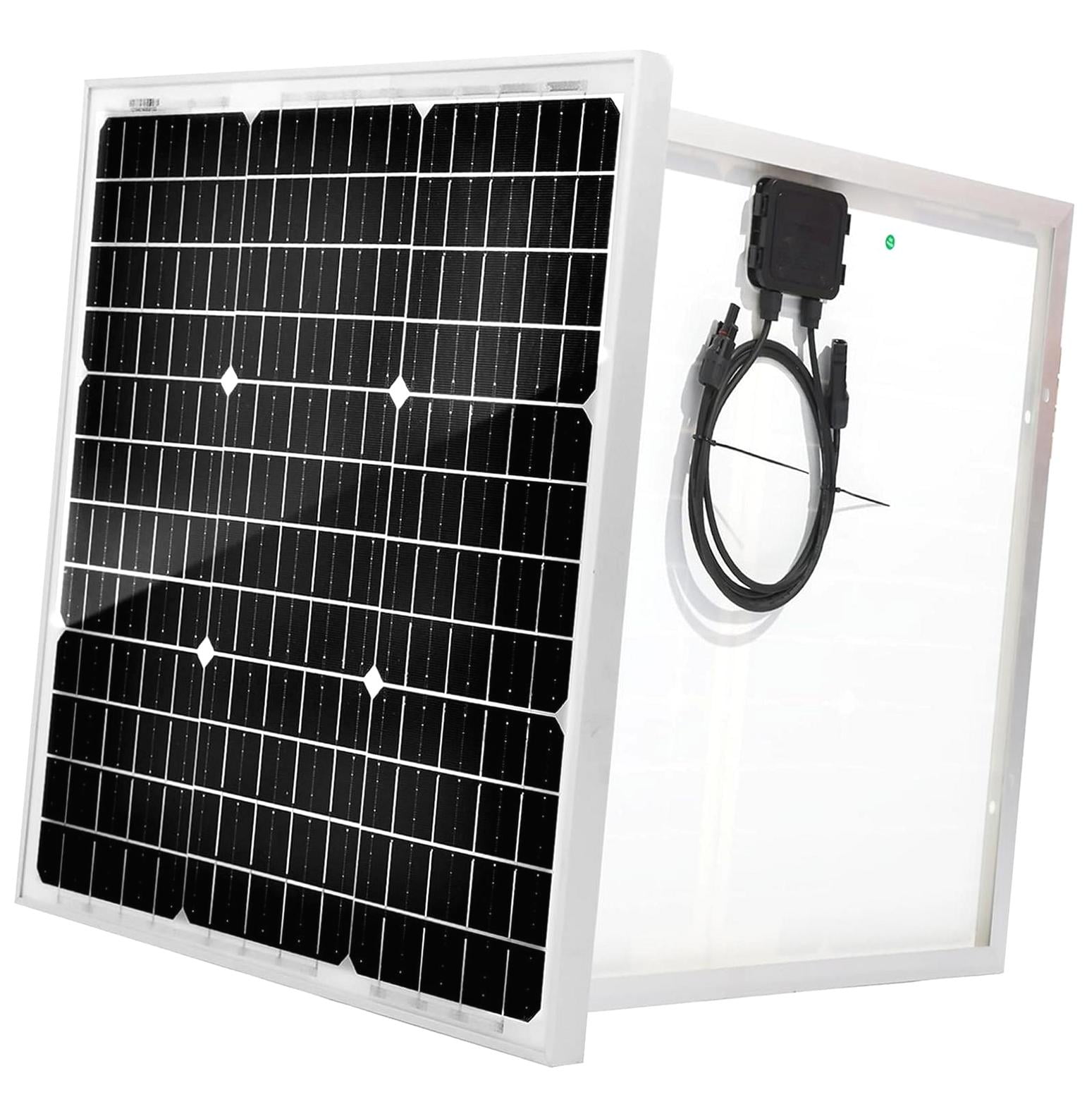 ANYWAY.GO 50 Watt 12 Volt Monocrystalline Solar Panel, designed for 12V ...