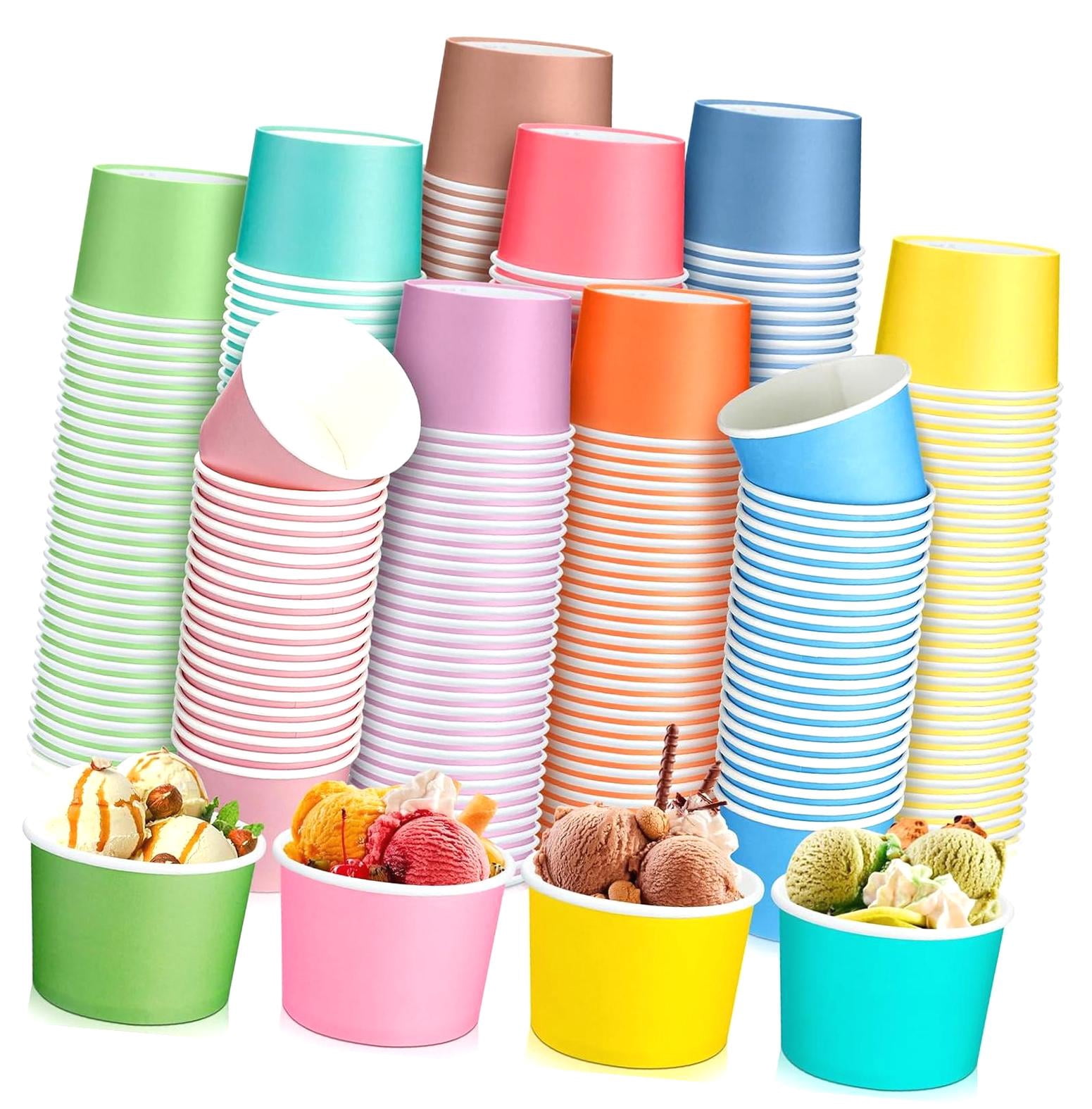 ANYWAY.GO 500 Pcs Ice Cups 8 oz Ice Bowls Colorful Dessert Cups for ...
