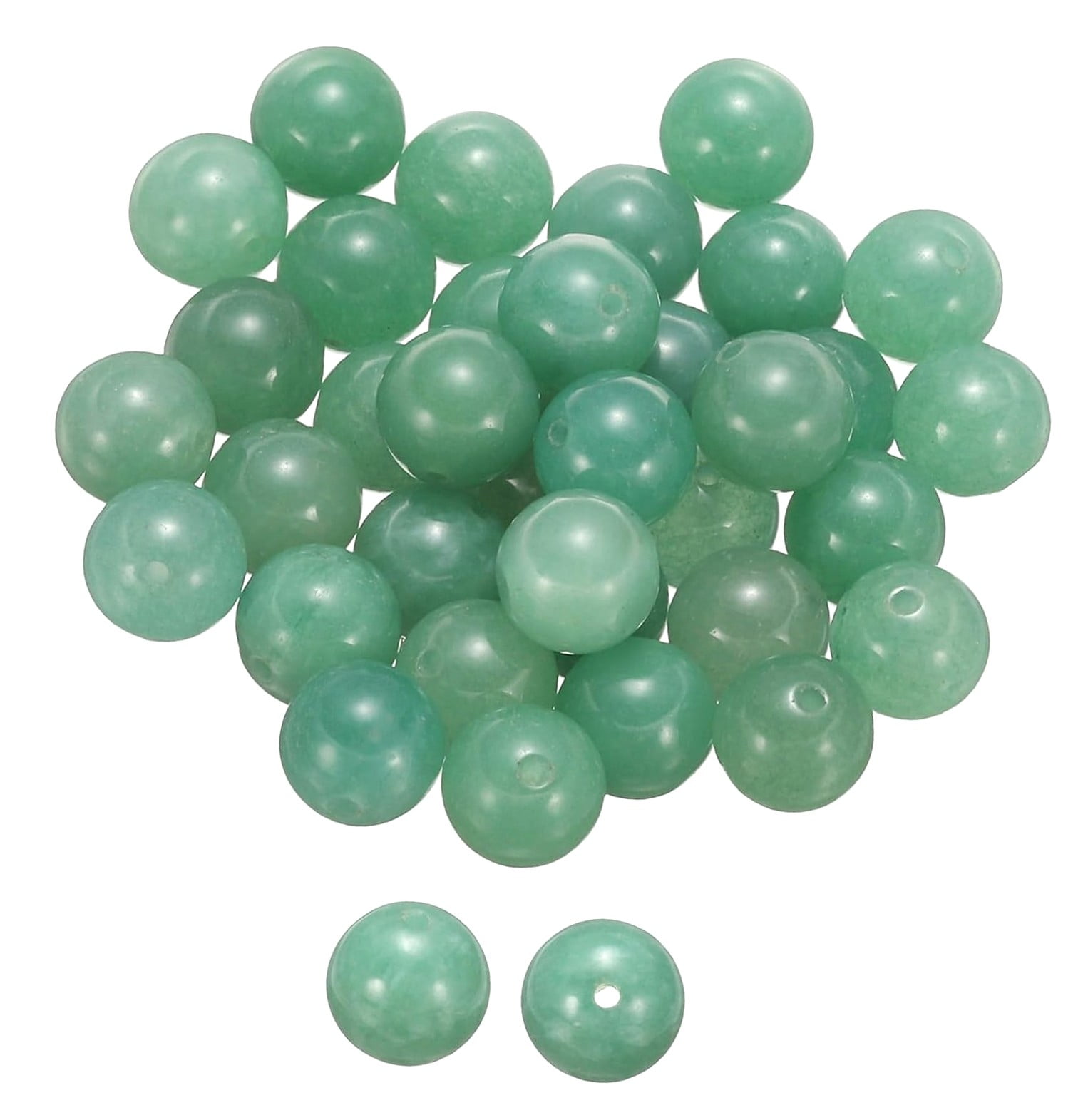 ANYWAY.GO 50pcs Stone Beads 10mm Aventurine Round Gemstone Stone Loose ...