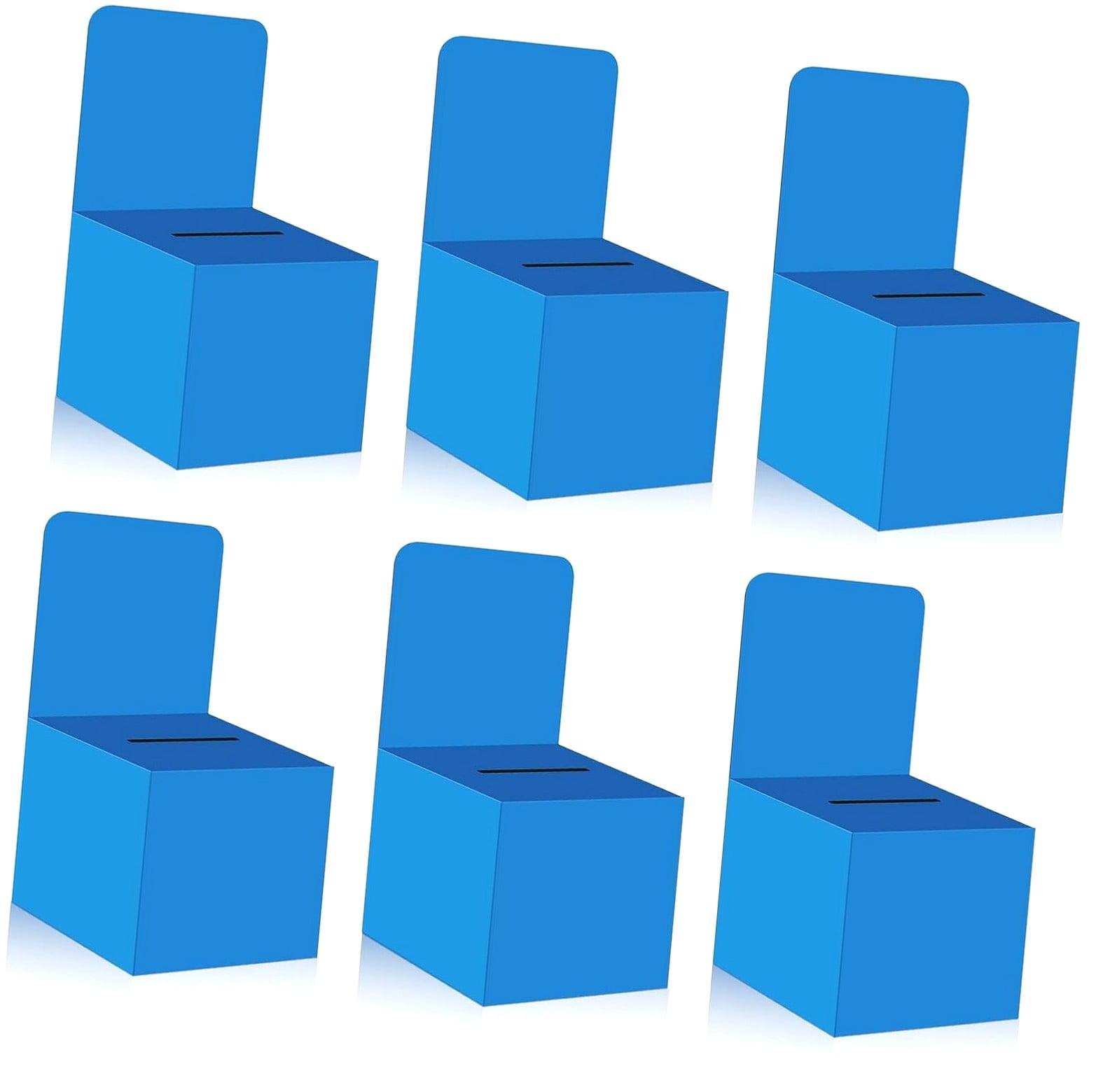 ANYWAY.GO 6 Pack Raffle Boxes Ballot Box Suggestion Box with Slot, 6 6 ...