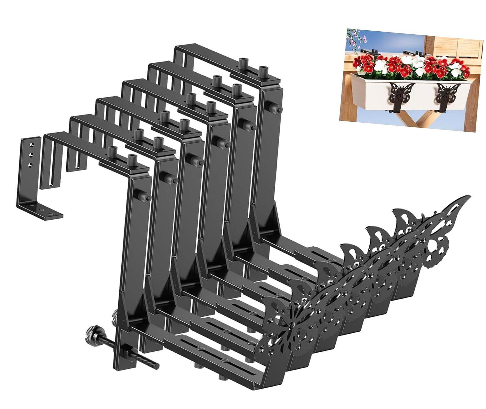 ANYWAY.GO 6 Pack Window Box Brackets, Box Brackets, Box for Deck ...